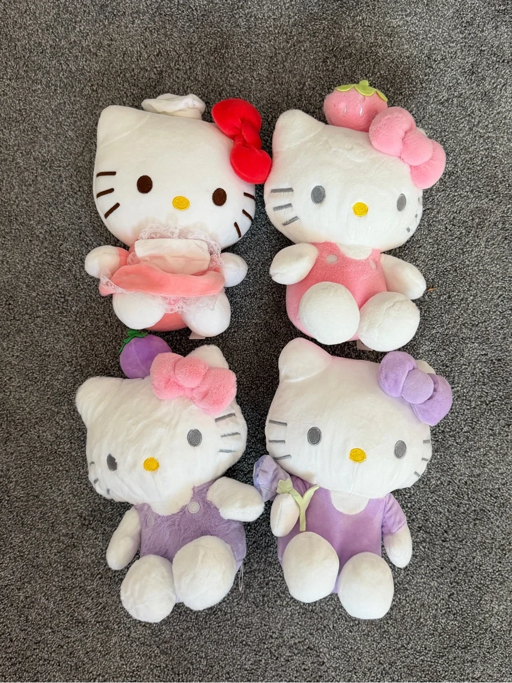 Sanrio | Toys | Sanrio Hello Kitty Plush Lot Of 4 Pastel Fruit Floral ...